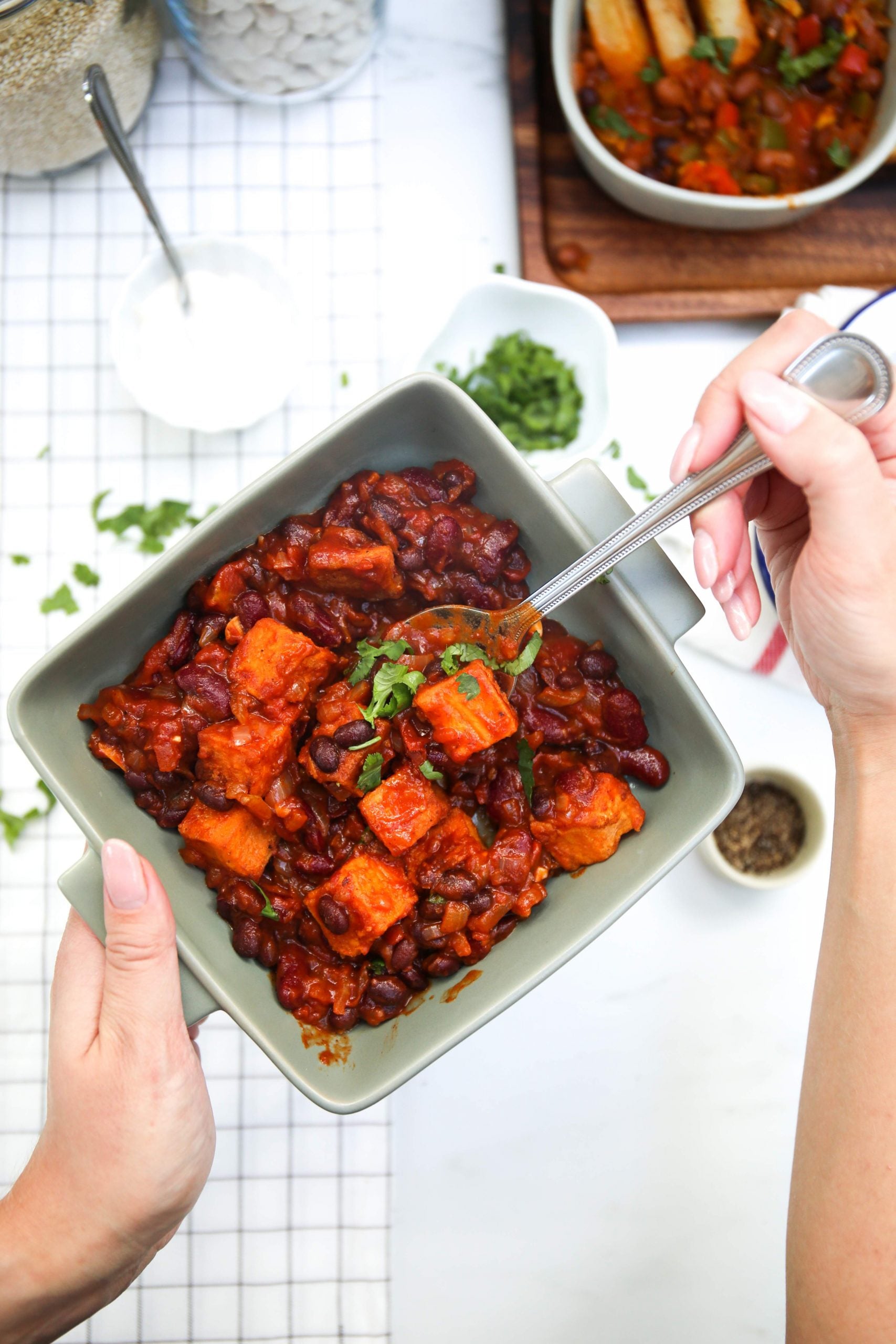 Garlic Roasted Sweet Potato Chili | Strong Roots