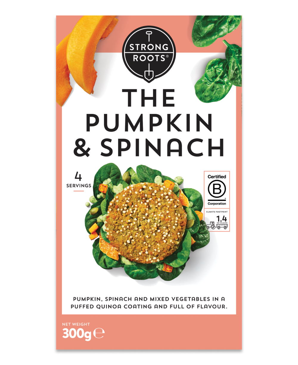 The Pumpkin & Spinach | Vegan & Frozen that's Good Made Easy | Strong Roots