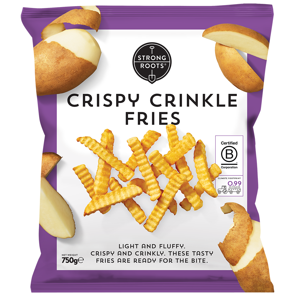 Crispy Crinkle Fries | Vegan & Frozen that's Good Made Easy | Strong Roots